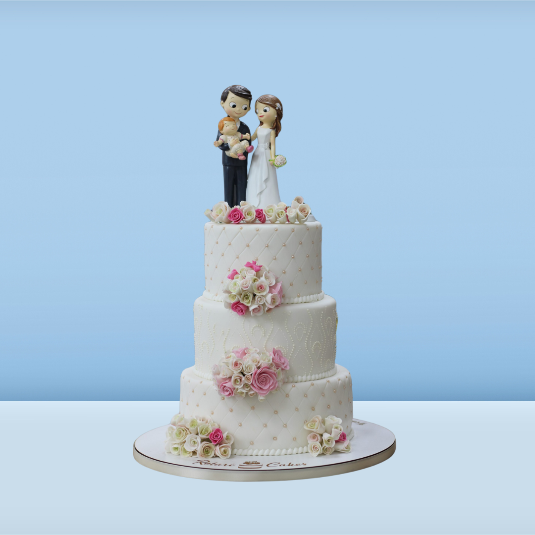 Three Tier Wedding Cake – Rotari bakes