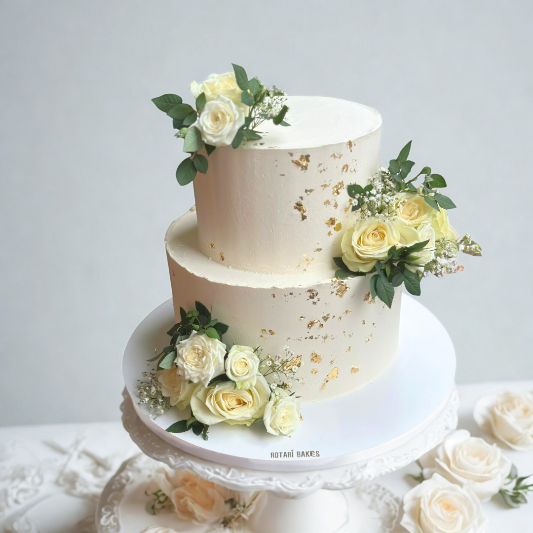 Wedding Cake Two Tiers – Rotari bakes