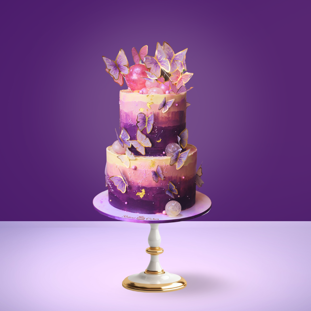 Two Tier Butterfly Cake – Rotari bakes