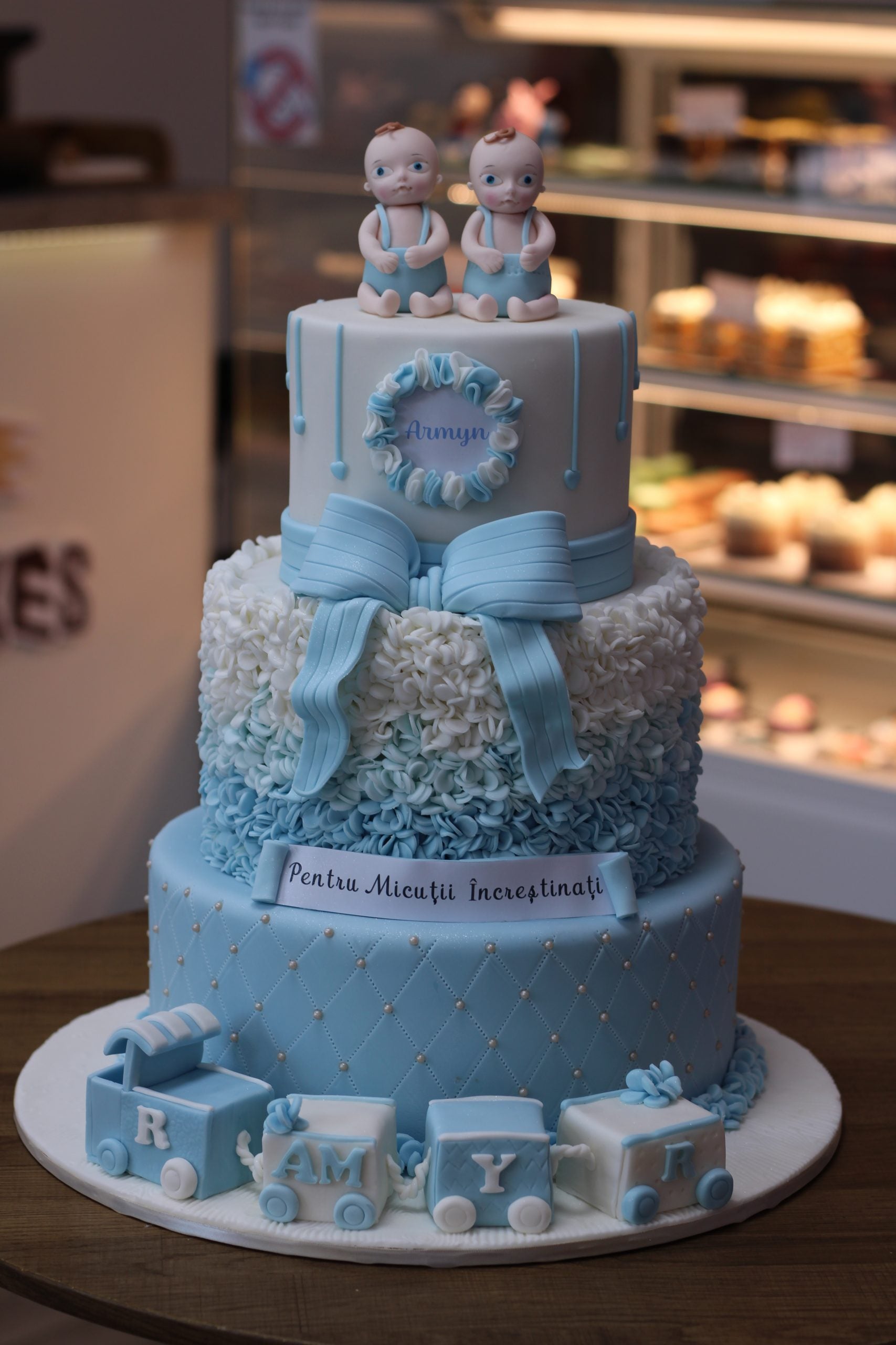 Three tier Christening Cake – Rotari bakes
