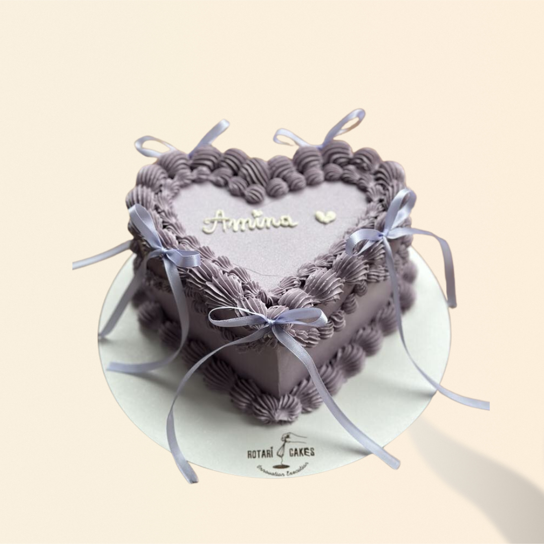 Mini Ribbon Heart Cake – Rotari bakes