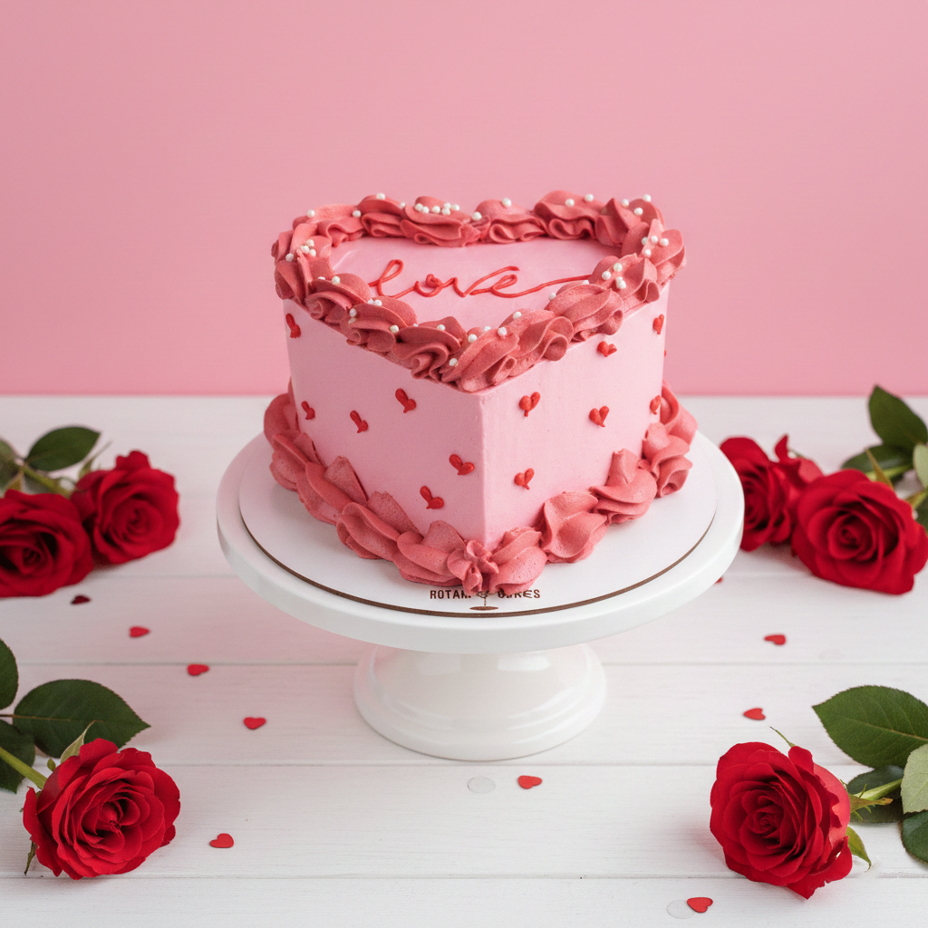 Valentine's Cake heart Shape – Rotari bakes